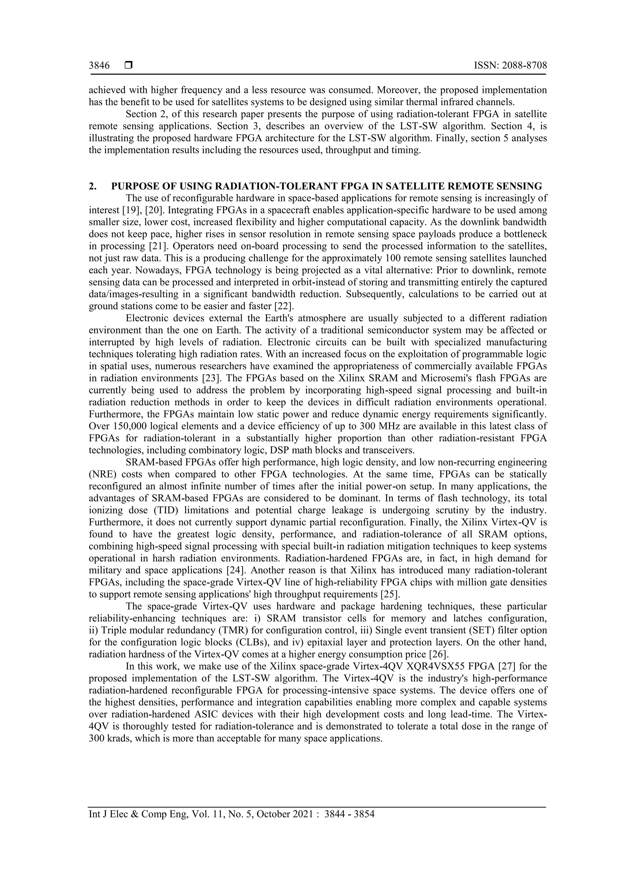 Improvements in space radiation-tolerant FPGA implementation of land surface temperature-split ...
