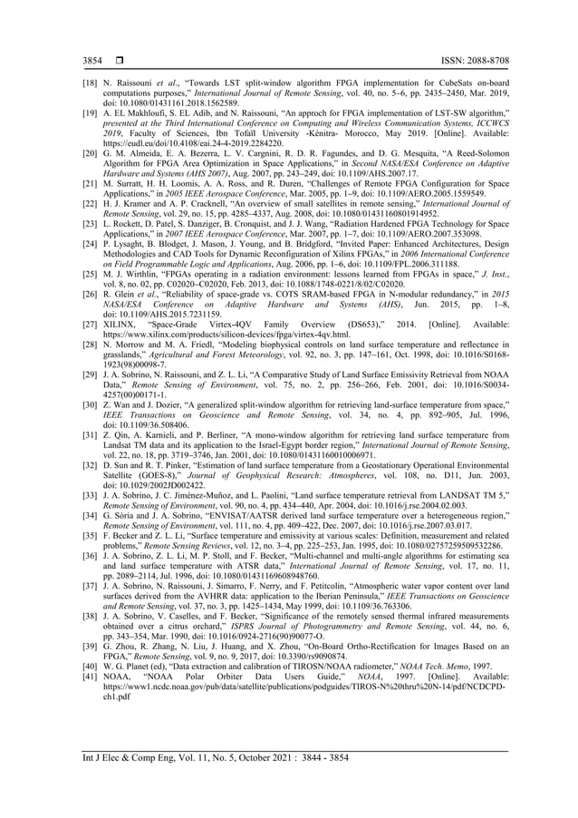 Improvements In Space Radiation Tolerant Fpga Implementation Of Land Surface Temperature Split