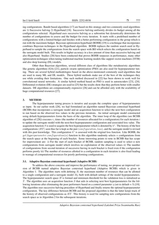 Adaptive Bayesian contextual hyperband: A novel hyperparameter optimization approach | PDF