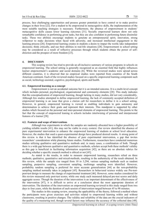 Empowered learning in school: A scoping review | PDF