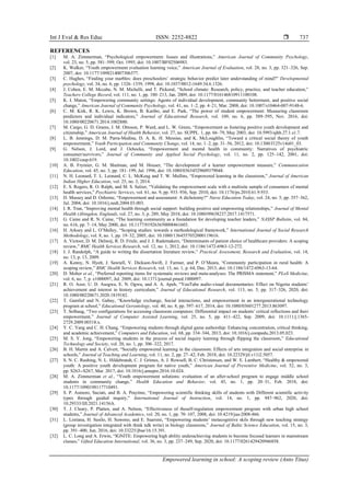 Empowered learning in school: A scoping review | PDF