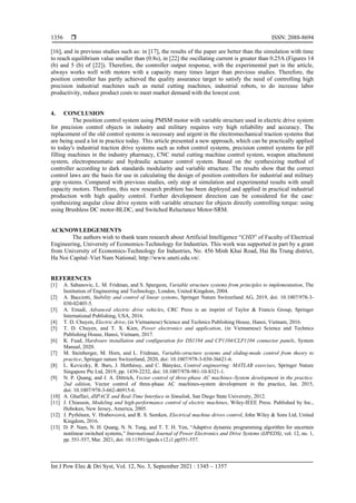 Development of a position tracking drive system for controlling PMSM ...