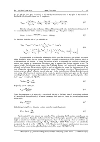 Development of a position tracking drive system for controlling PMSM ...