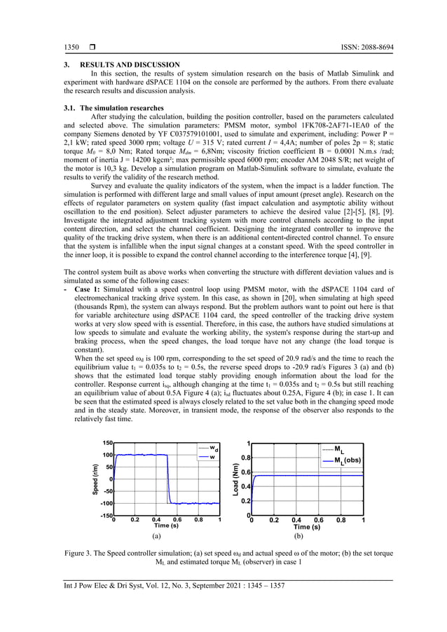 Development of a position tracking drive system for controlling PMSM motor using dSPACE 1104 ...