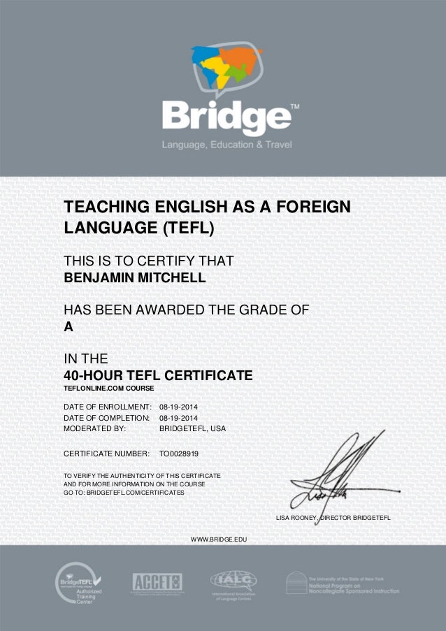 TEFL Certificate