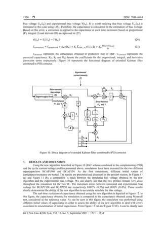 Online diagnosis of supercapacitors using extended Kalman filter combined with PID corrector ...