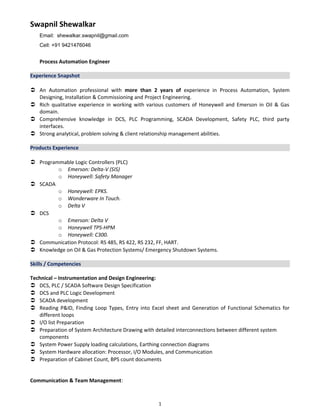 Resume - Swapnil Shewalkar (1) | DOC
