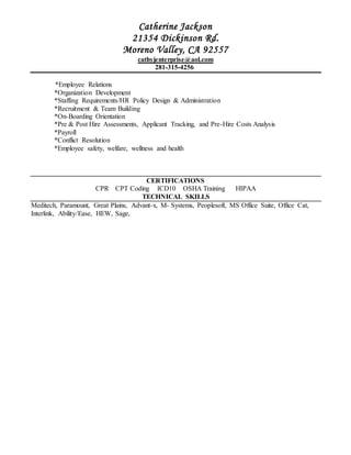 Resume Update 10.31.2016