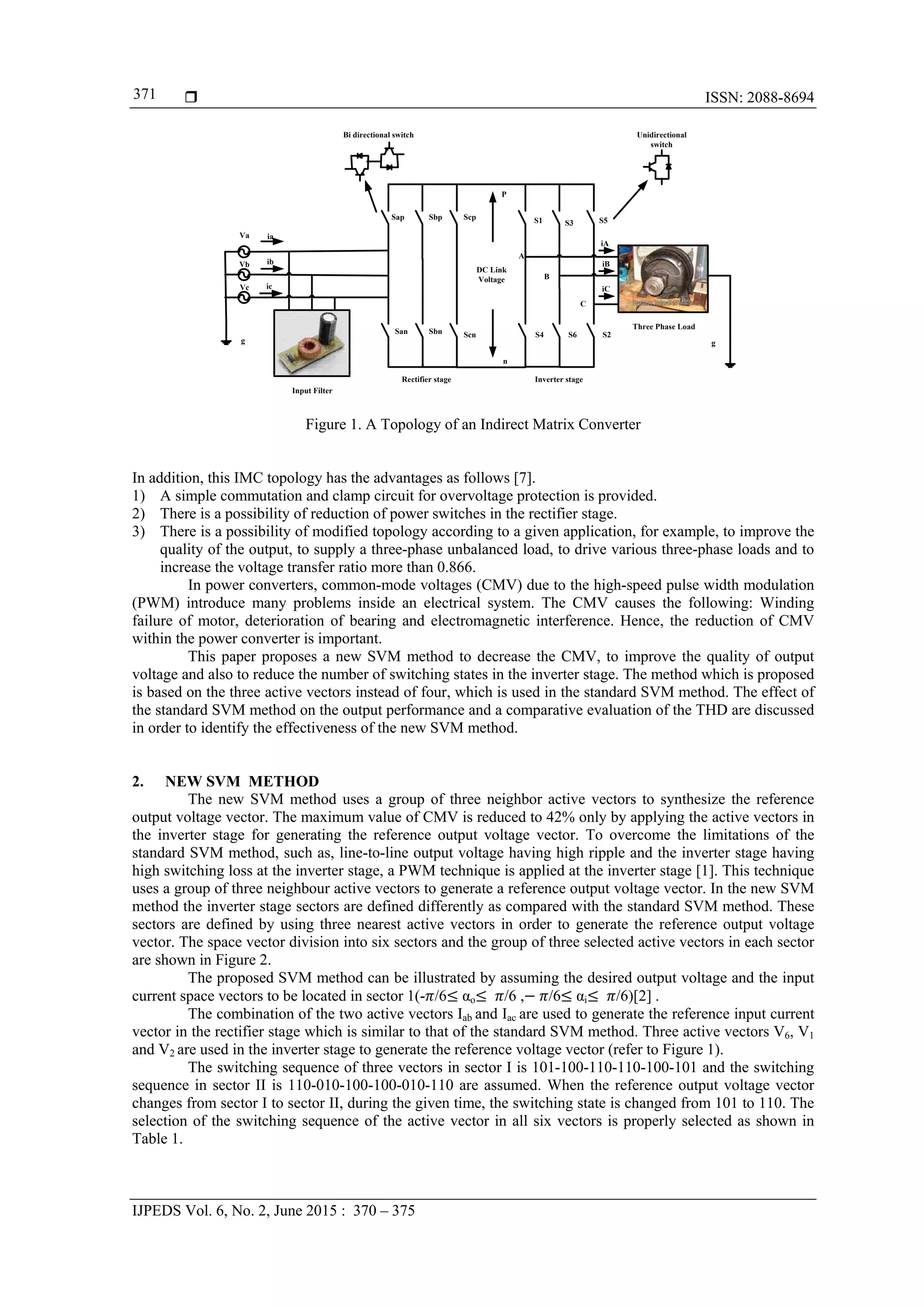 Control Of Indirect Matrix Converter By Using Improved Svm Method Pdf