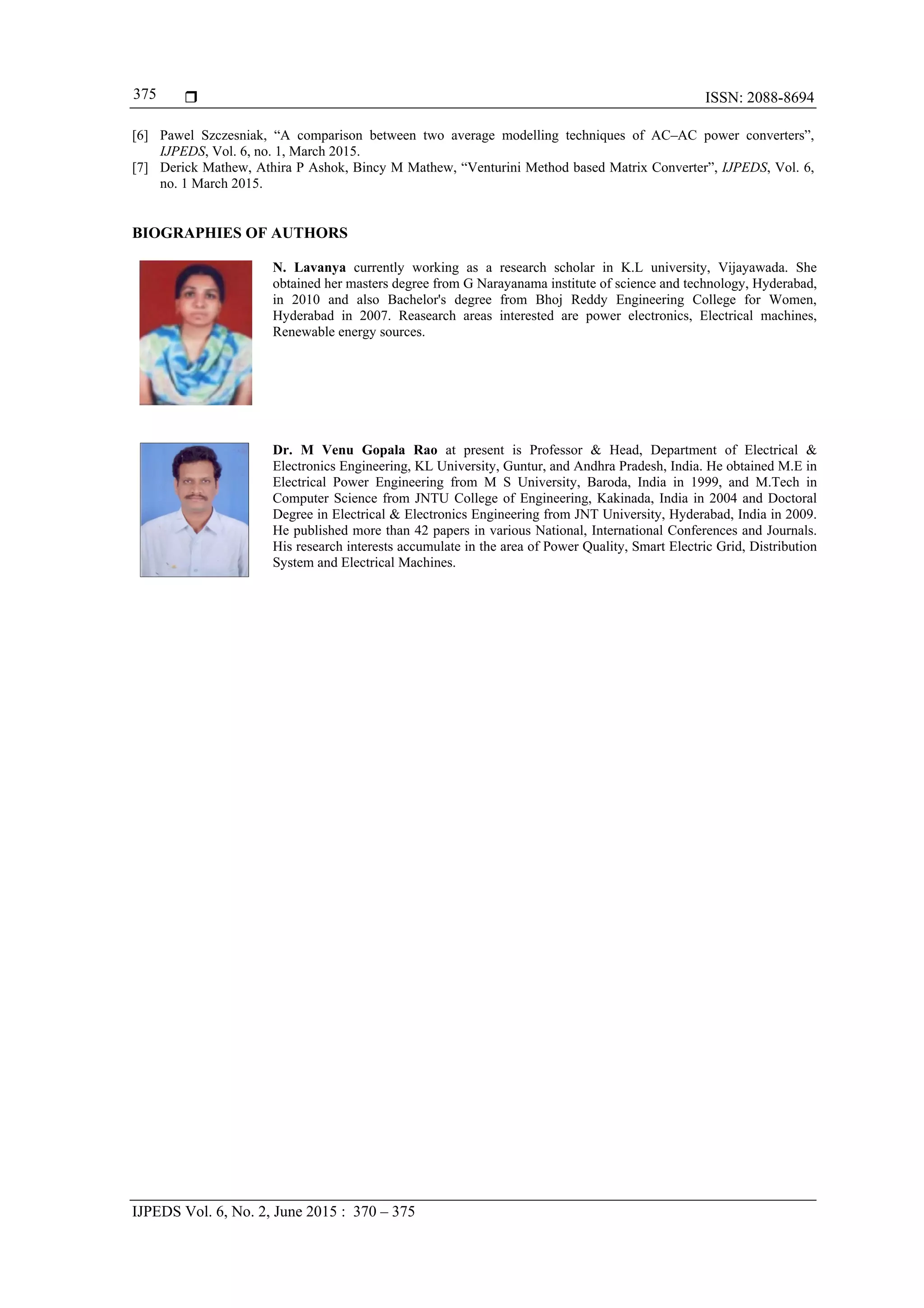 Control of Indirect Matrix Converter by Using Improved SVM Method | PDF