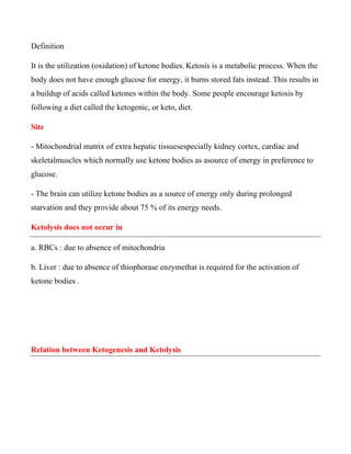 What are Ketone Bodies,Why Are Ketone Bodies Formed? | PDF