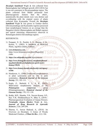 Evaluation of morphological and anatomical characters on growth of ...