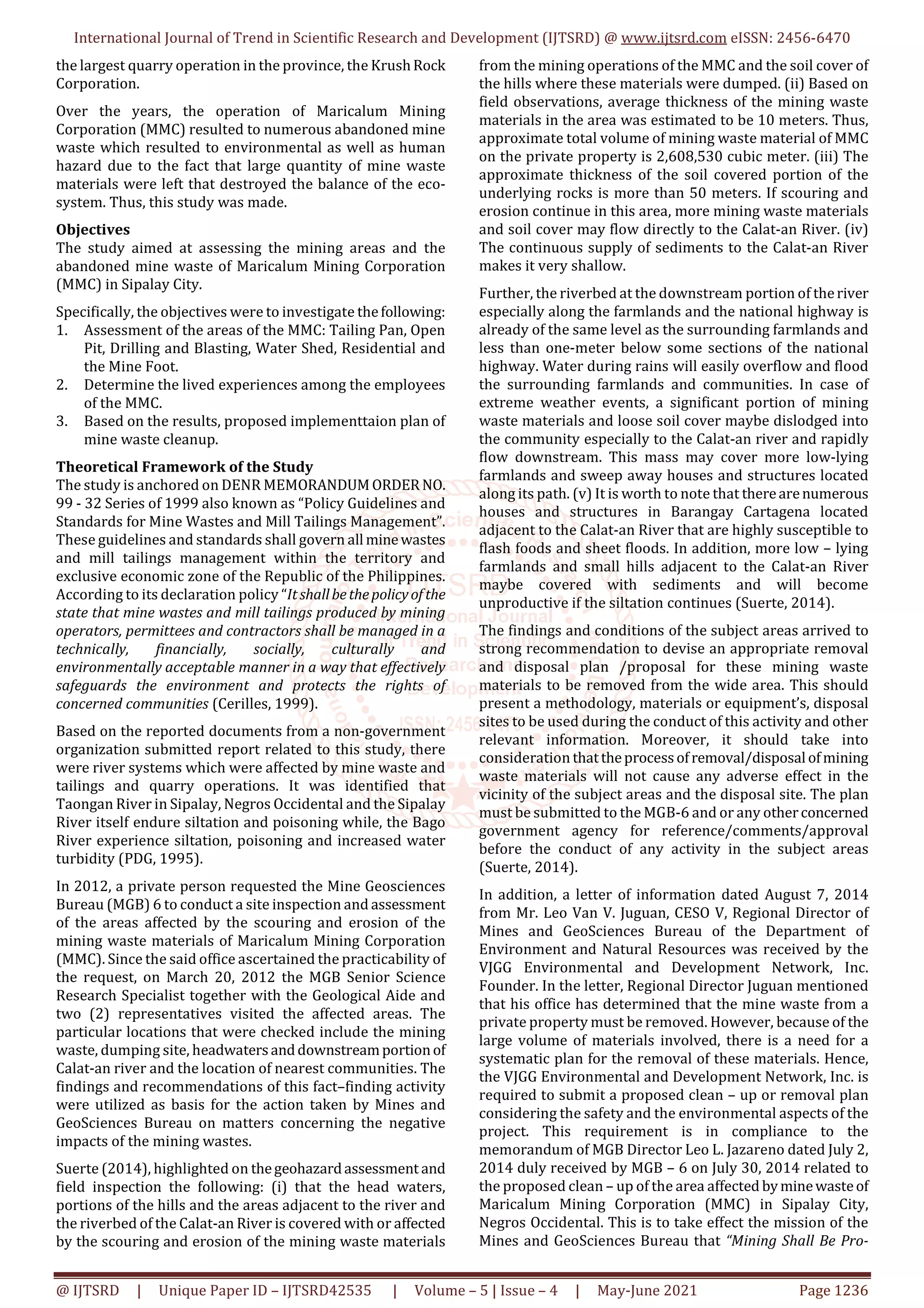 Mine Waste A Social Deviance | PDF
