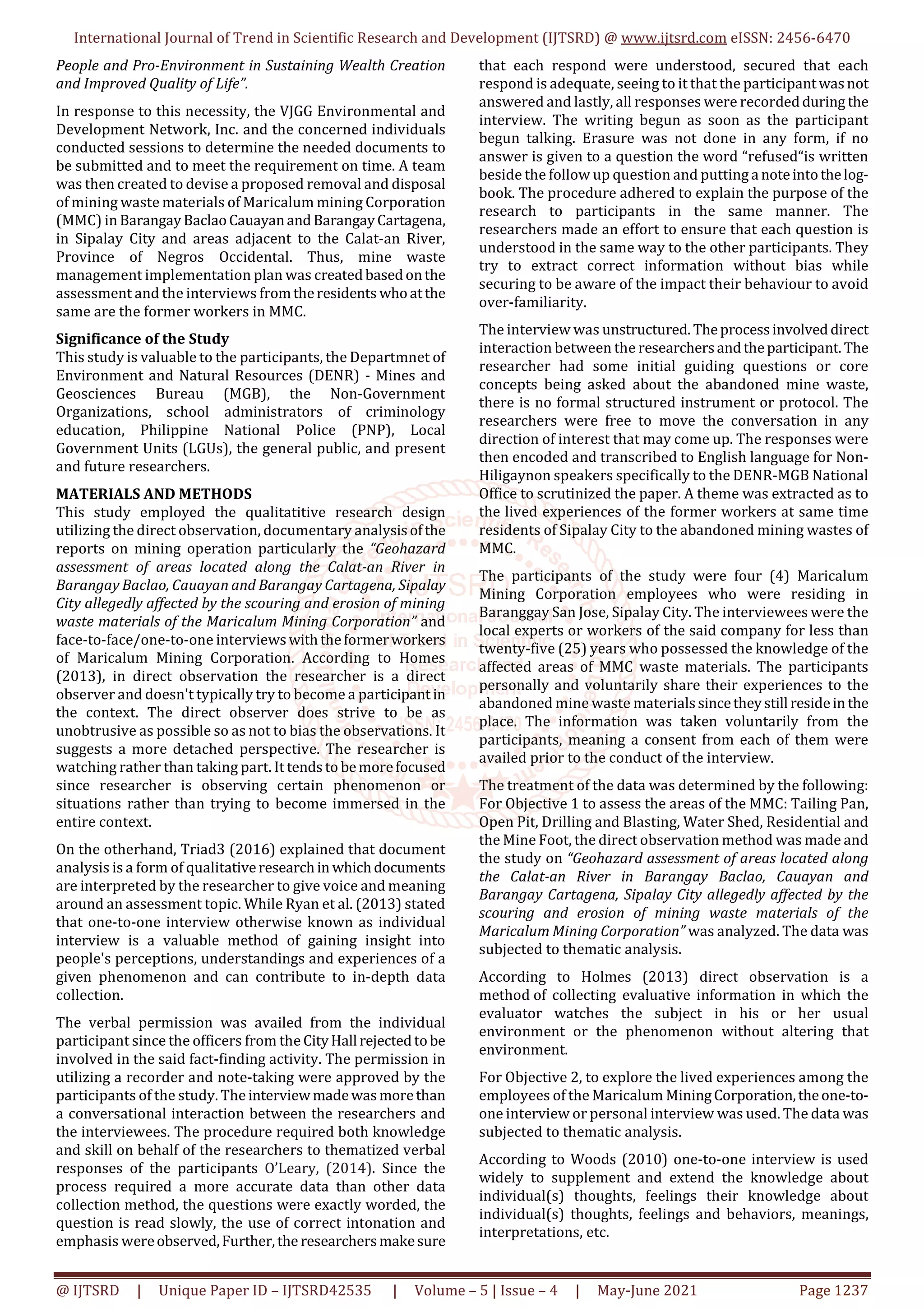Mine Waste A Social Deviance | PDF