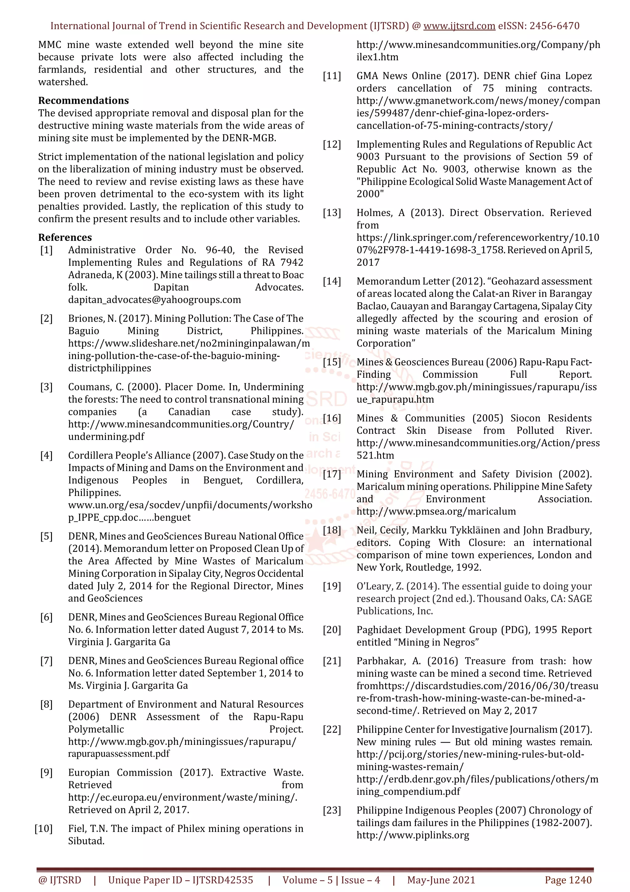 Mine Waste A Social Deviance | PDF