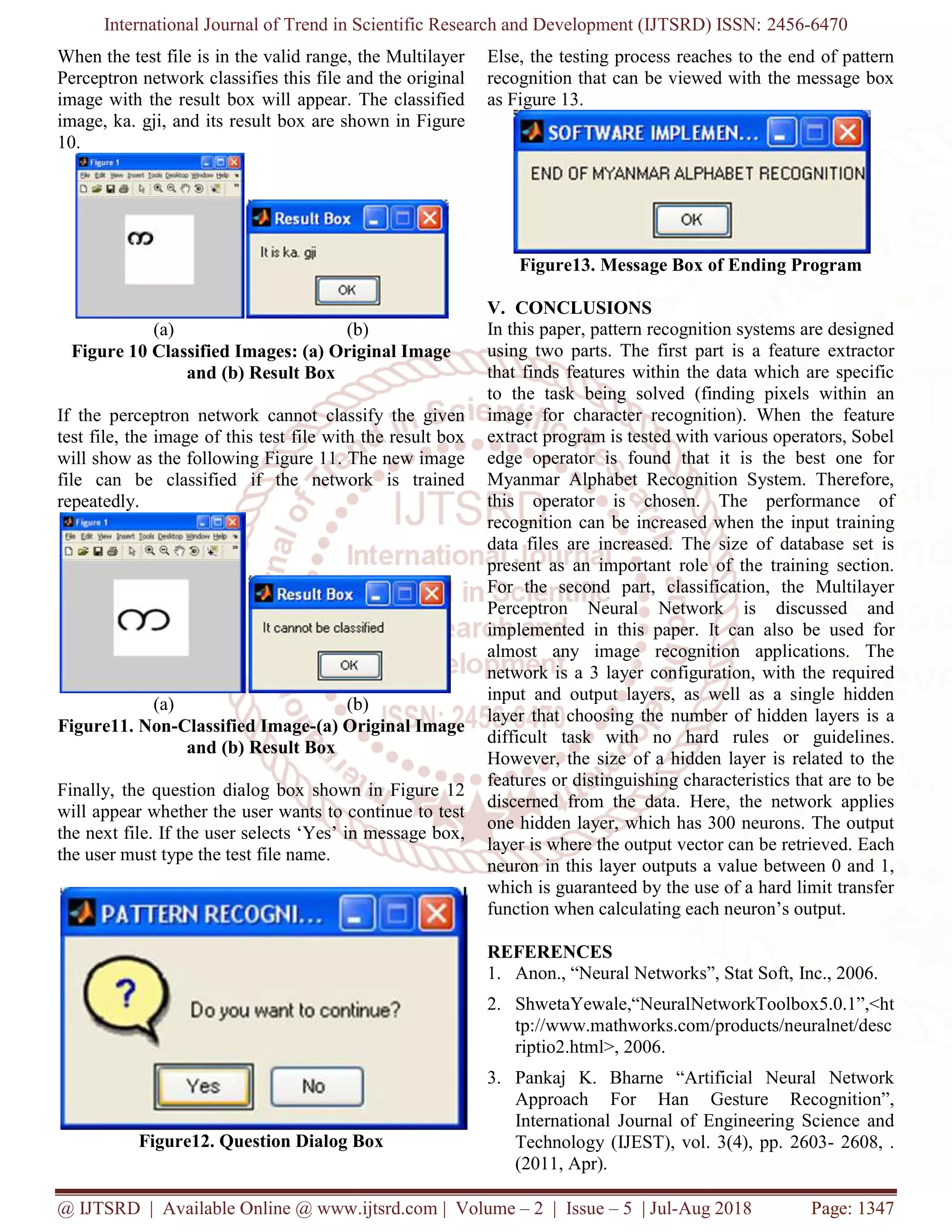 Myanmar Alphabet Recognition System Based on Artificial Neural Network | PDF