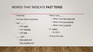 English Speaking Club: 2/12 Past Simple Tense | PPT
