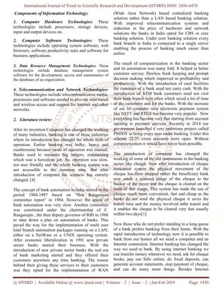 Role of Information & Communication Technology in Developing the Banking Sector of India | PDF ...