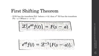 Over view of Laplace Transform and its Properties | PPTX