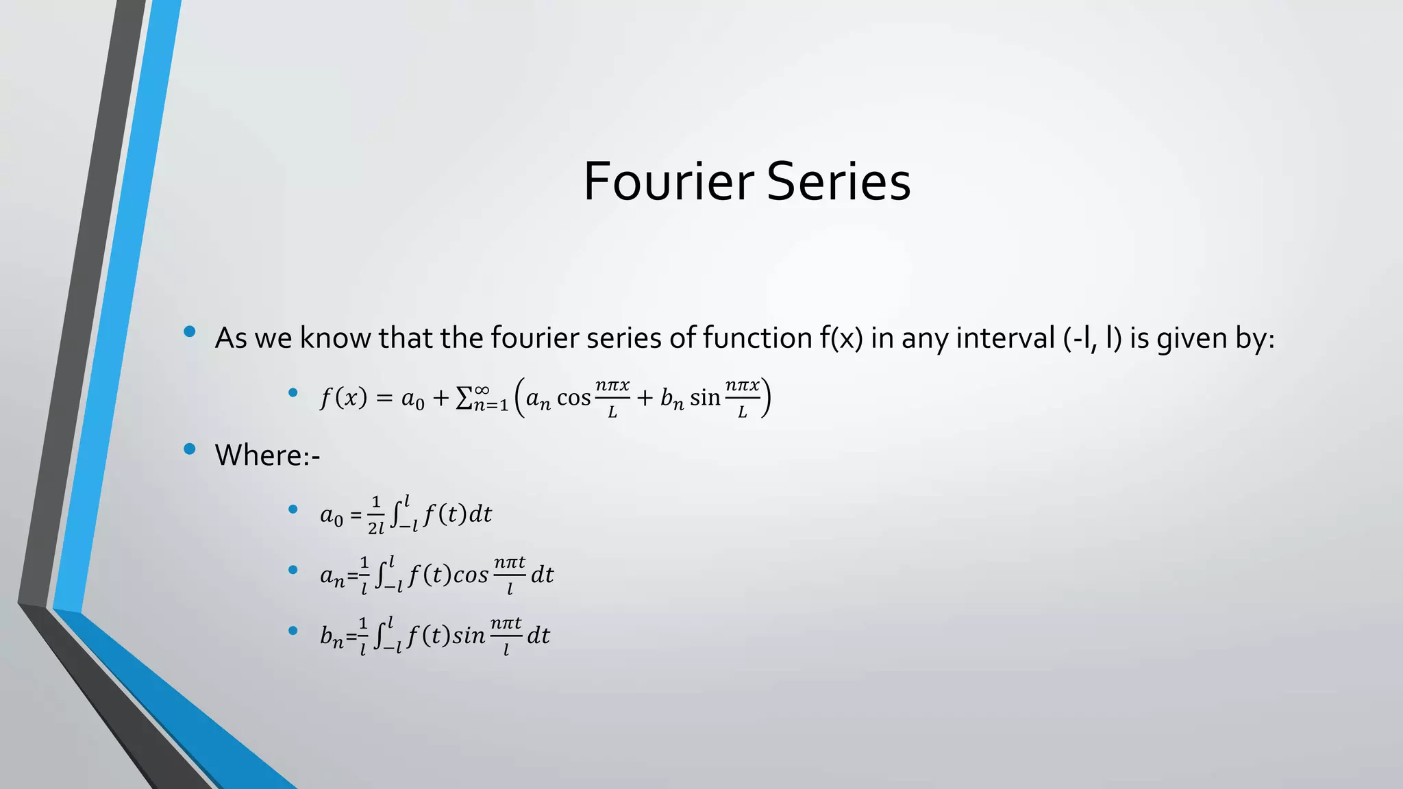 Fourier integral of Fourier series | PPTX | Physics | Science