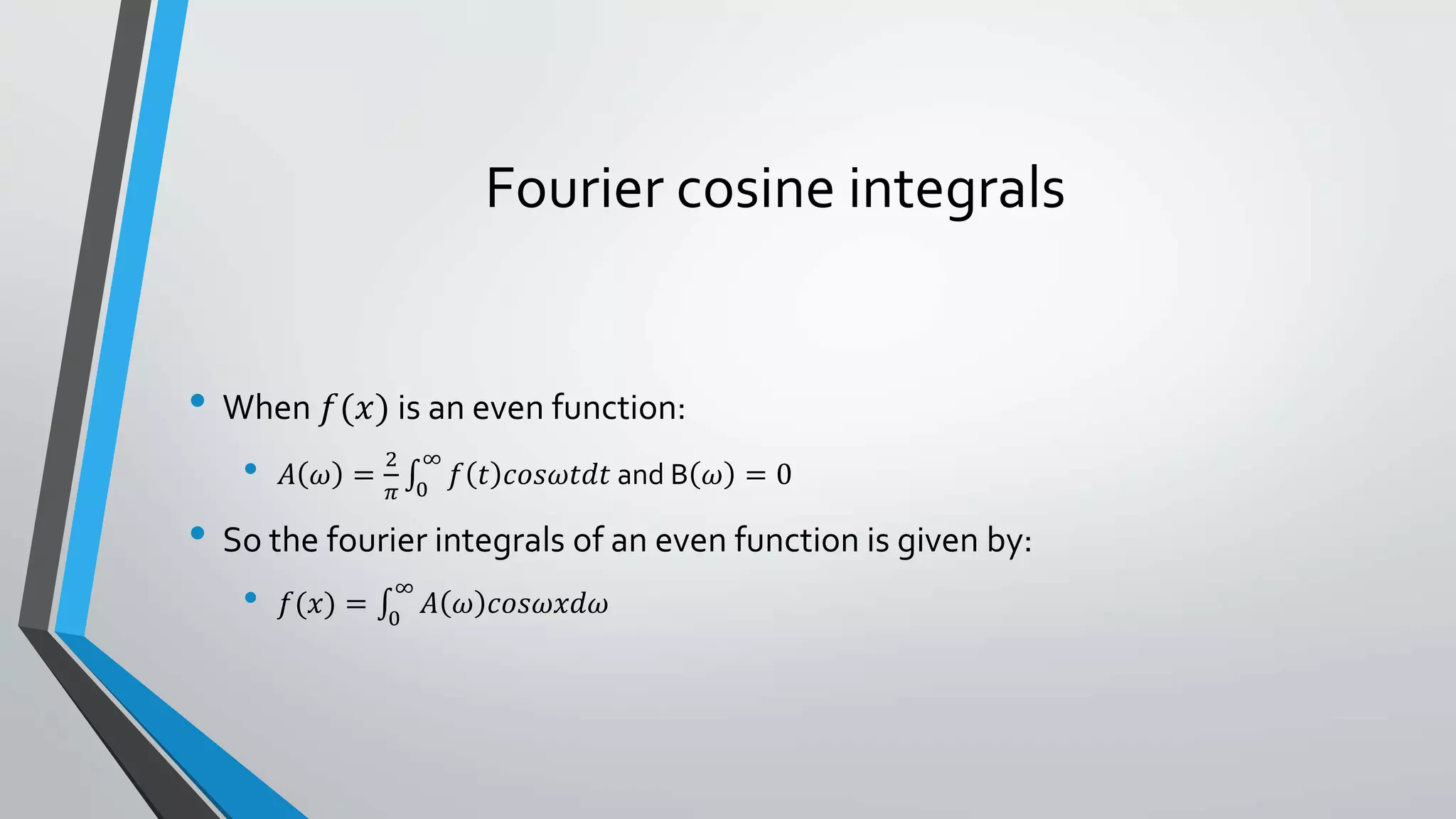 Fourier integral of Fourier series | PPTX | Physics | Science