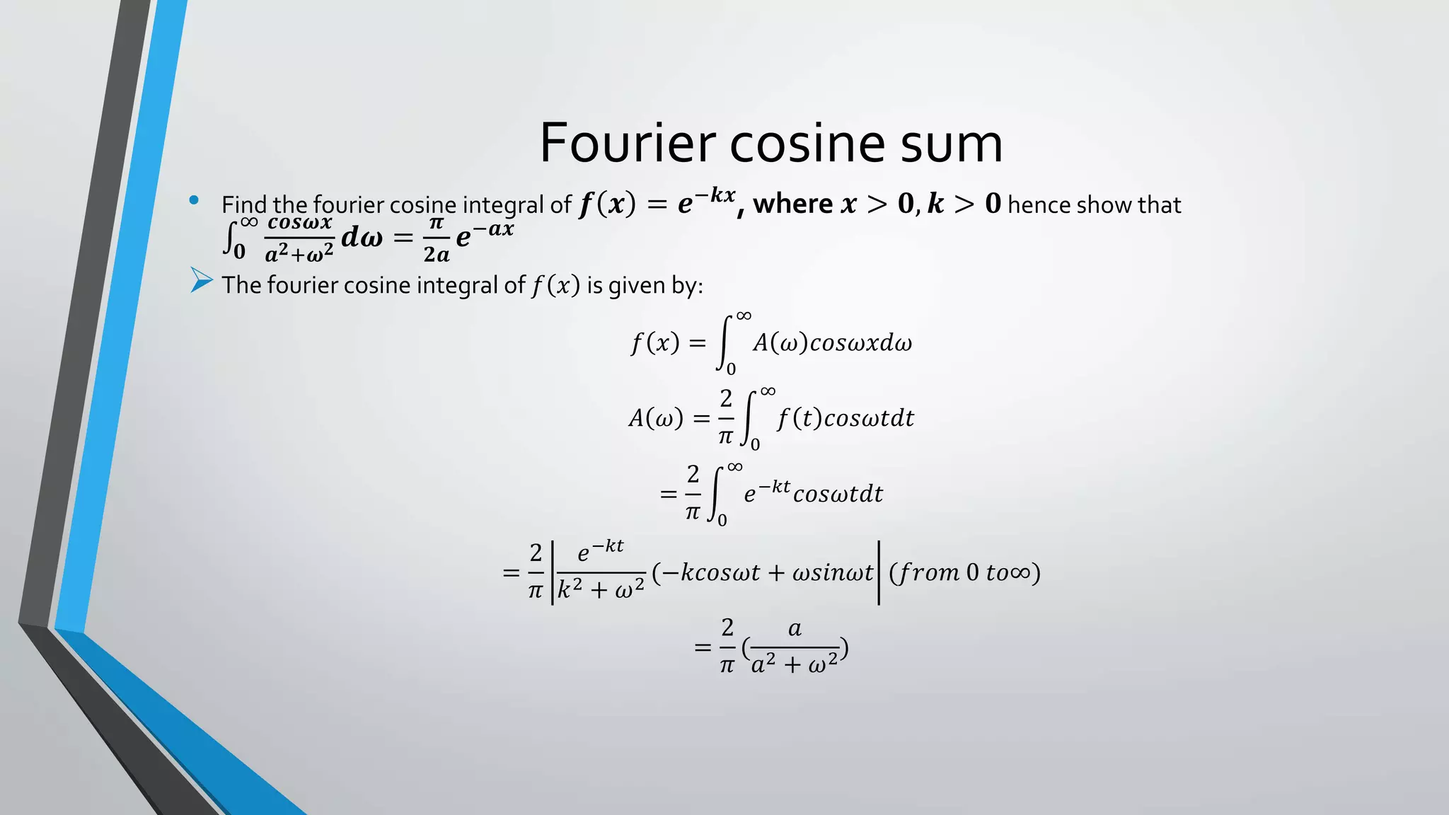 Fourier integral of Fourier series | PPTX