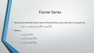 Fourier integral of Fourier series | PPTX | Physics | Science