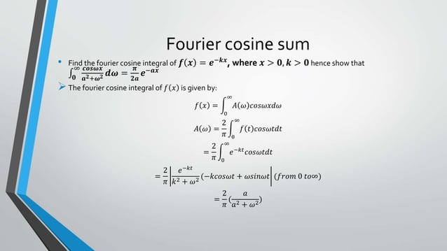 Fourier integral of Fourier series