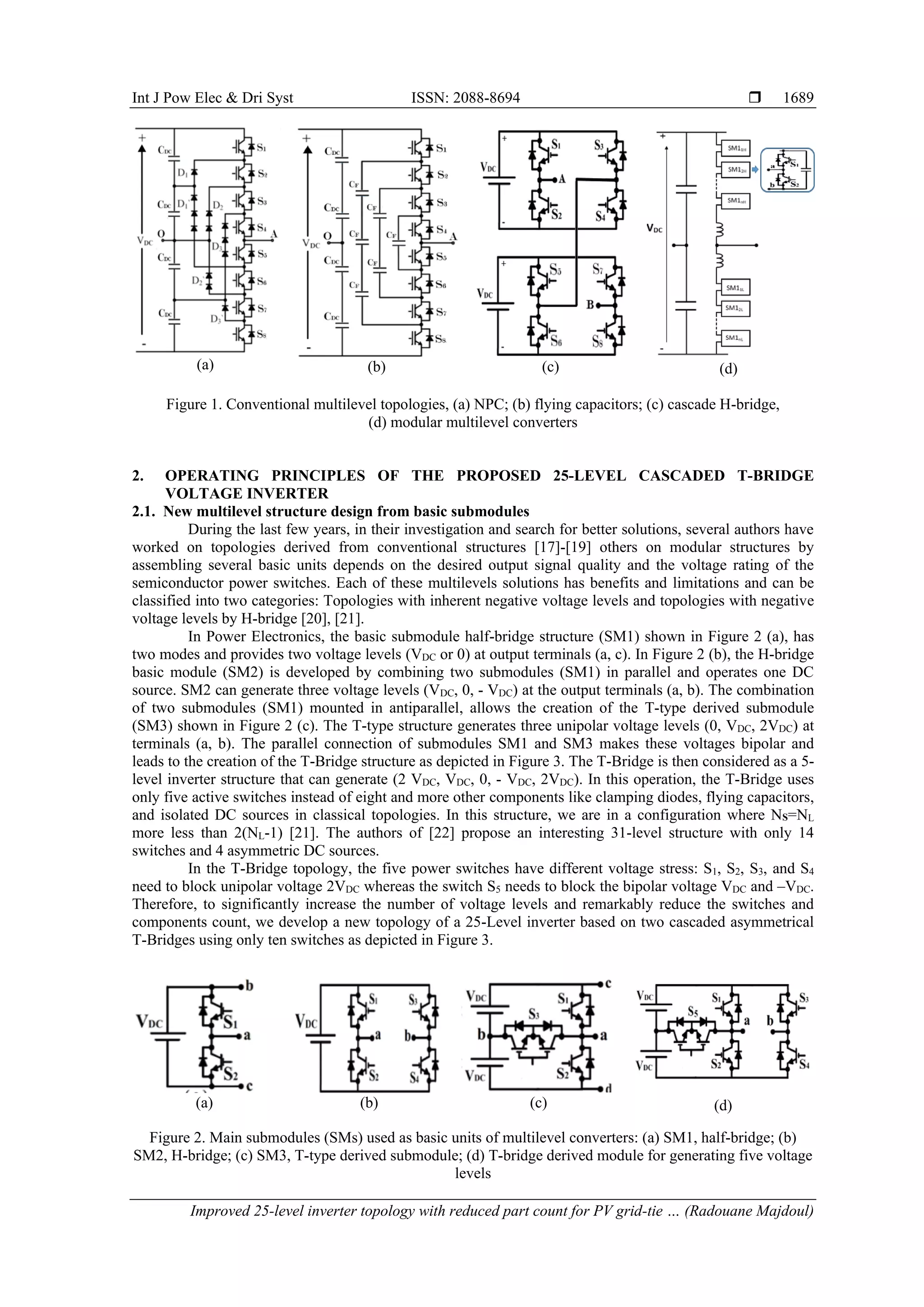 Improved 25-level inverter topology with reduced part count for PV grid ...