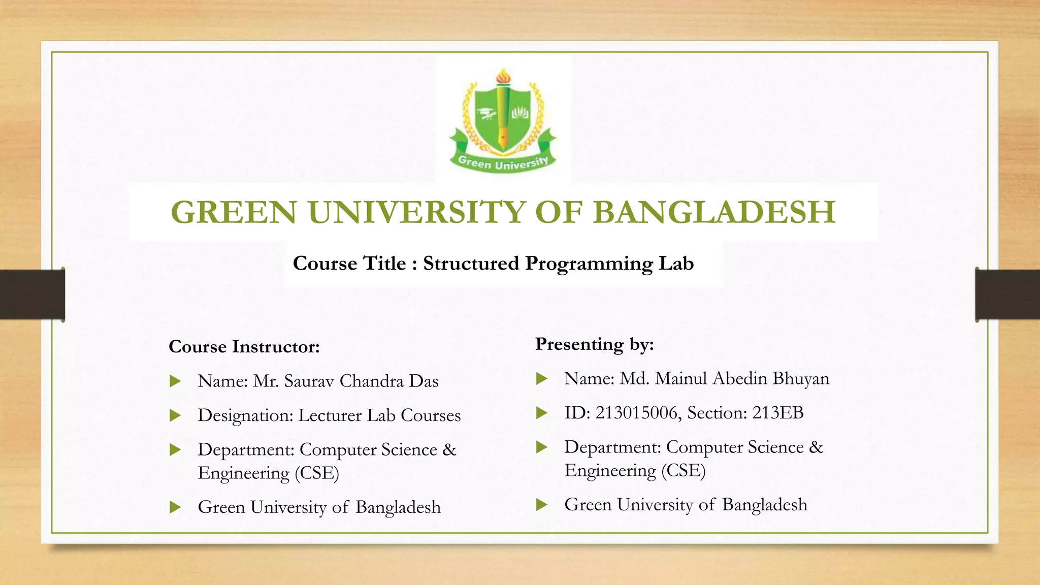 Structured Programming green university.pptx