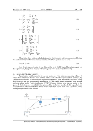 Modeling of static var compensator-high voltage direct current to provide power and improve ...