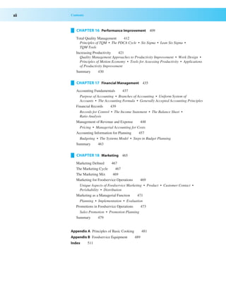 (Original PDF) Foodservice Management: Principles and Practices 13th ...