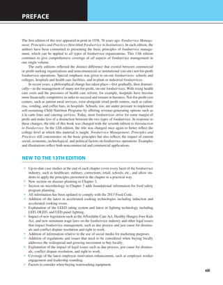 (Original PDF) Foodservice Management: Principles and Practices 13th ...