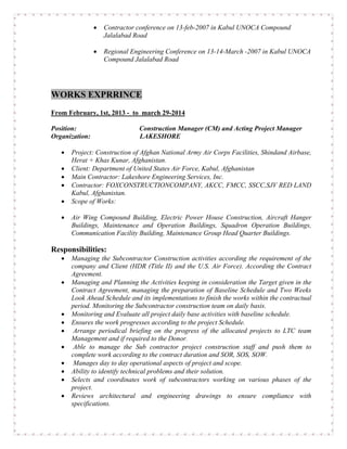 Update CV (Gharwal) | PDF | Construction Industry | Industries