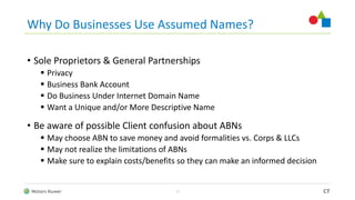 Assumed Business Names - What Every Business Lawyer Should Know | PPTX