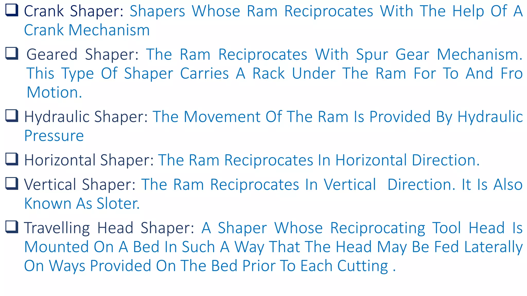 Shaper Machine | PPT