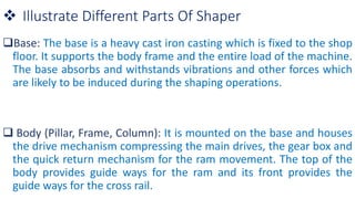 Shaper Machine | PPT