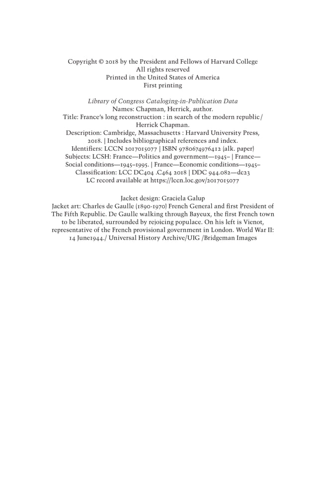 Frances Long Reconstruction In Search Of The Modern Republic Herrick ...