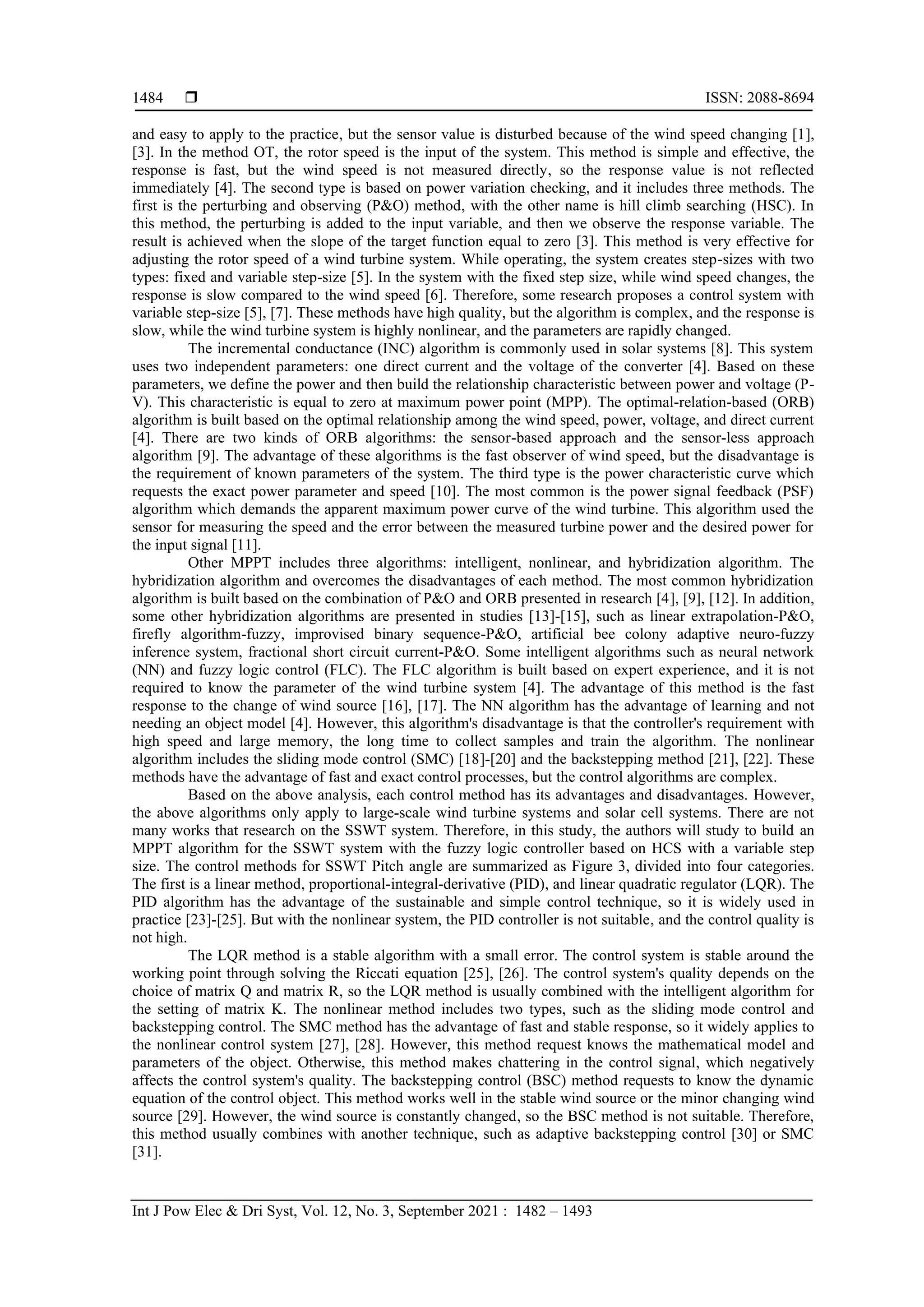 The MPPT algorithm combined with pitch angle control for the small-scale wind turbine in a wide ...