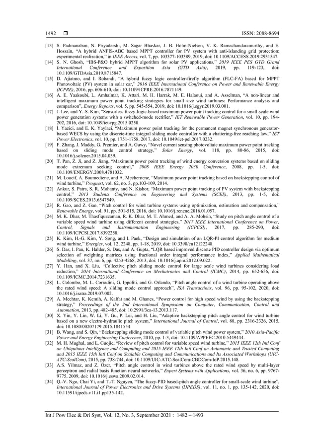 The MPPT algorithm combined with pitch angle control for the small-scale wind turbine in a wide ...