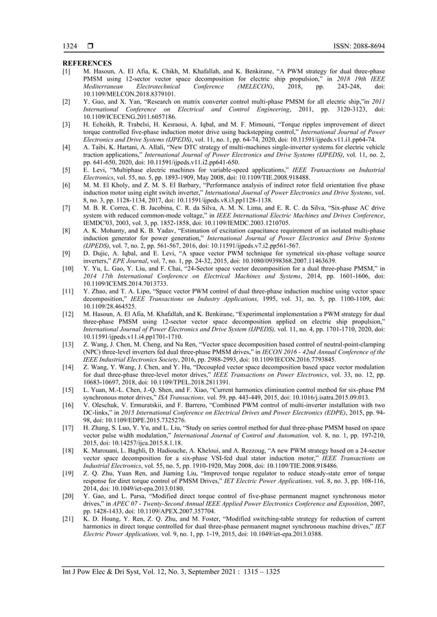 Efficiency Improvement Of Dual Three Phase Permanent Magnet Synchronous