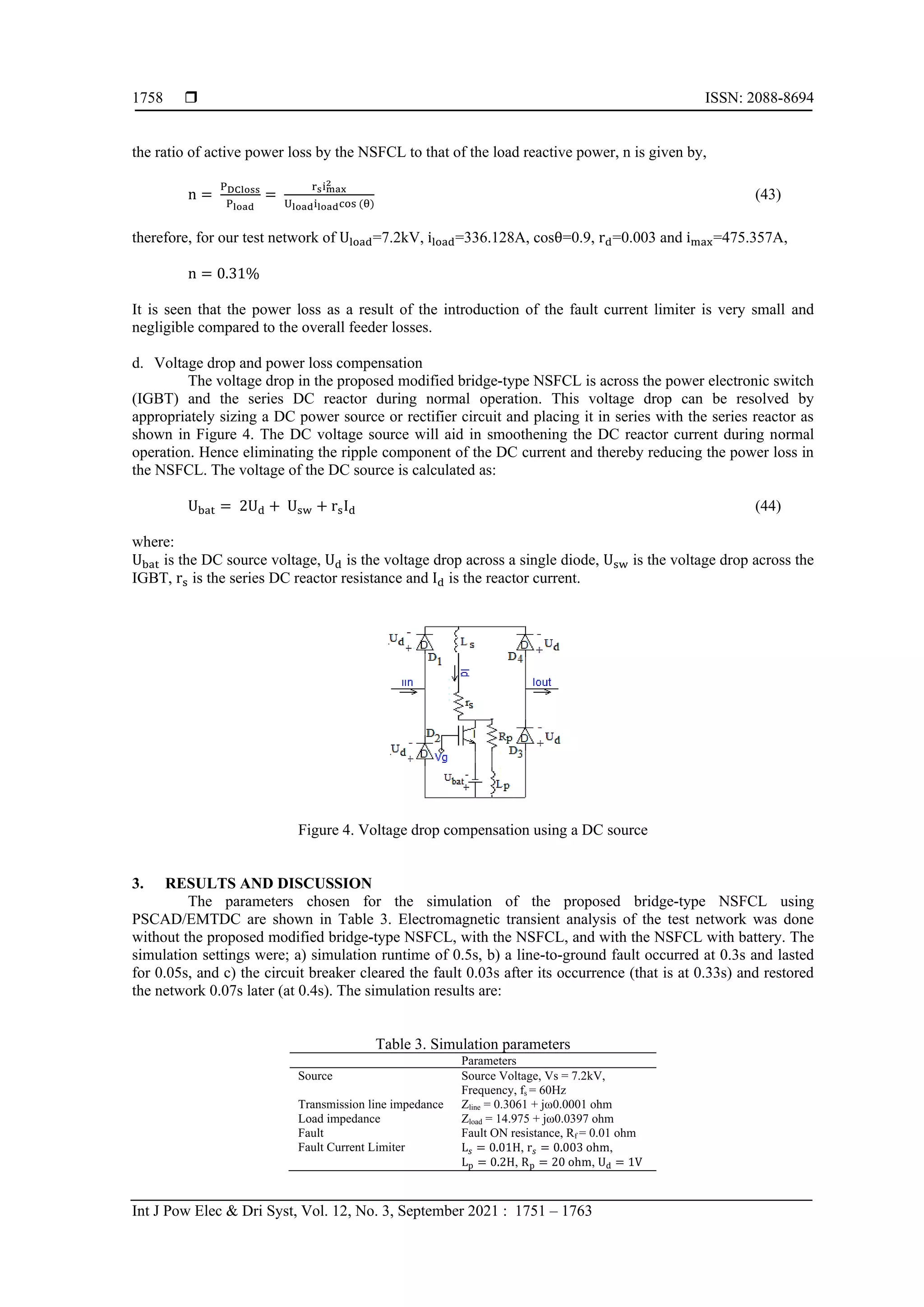 A Modified Bridge Type Nonsuperconducting Fault Current Limiter For