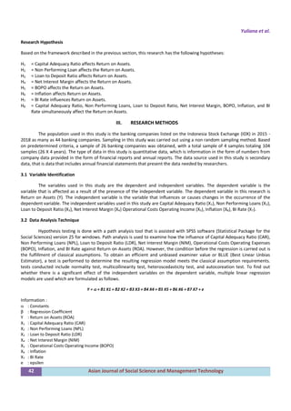 Factors Affecting Return on Assets (ROA) in Banking Companies Listed in ...