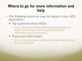 ACO Powerpoint for Dr. Cullins | PPT