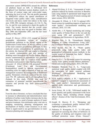 Assessment of Water Pollution of Water Bodies using GIS - A Review | PDF