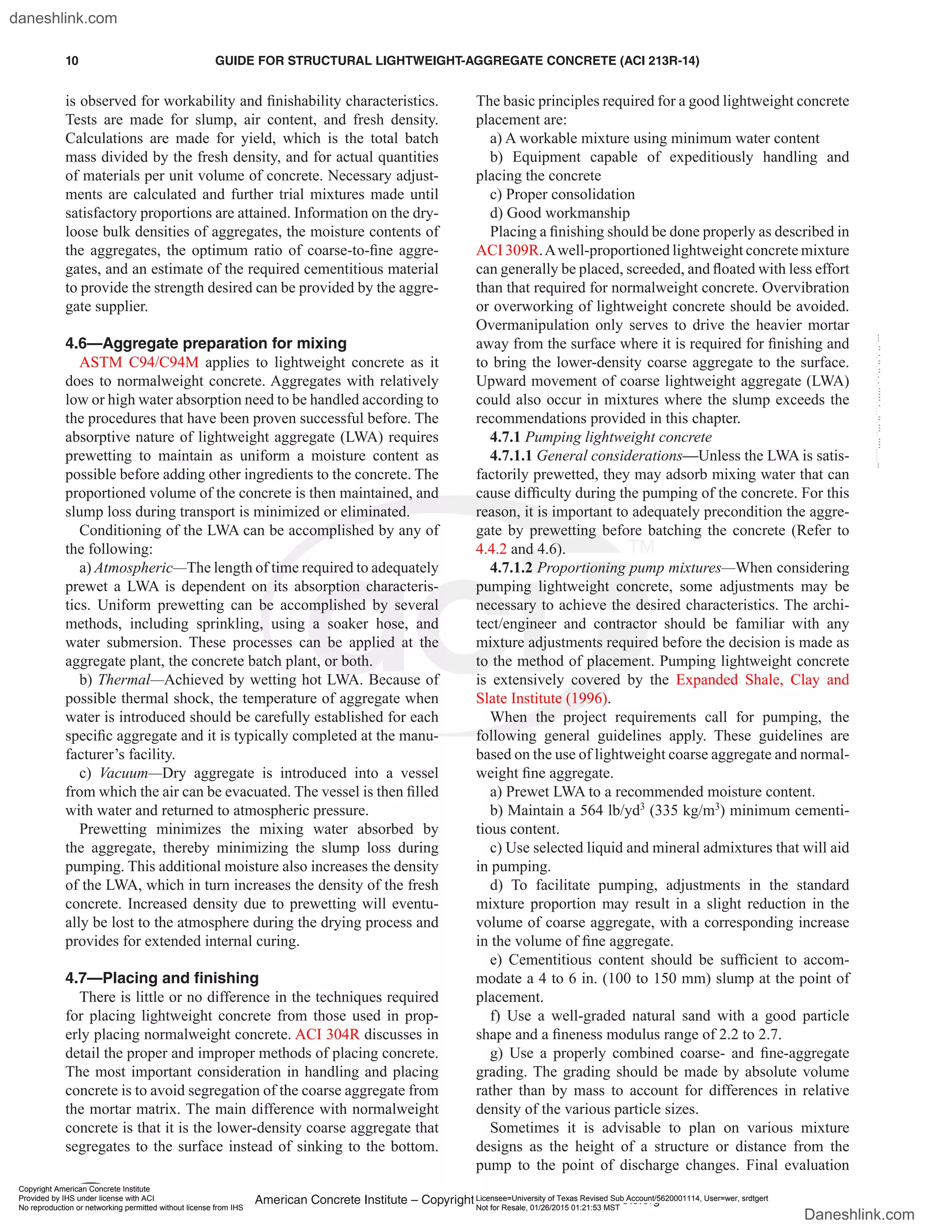 213r 14-guide-for-structural-lightweight-aggregate-concrete | PDF