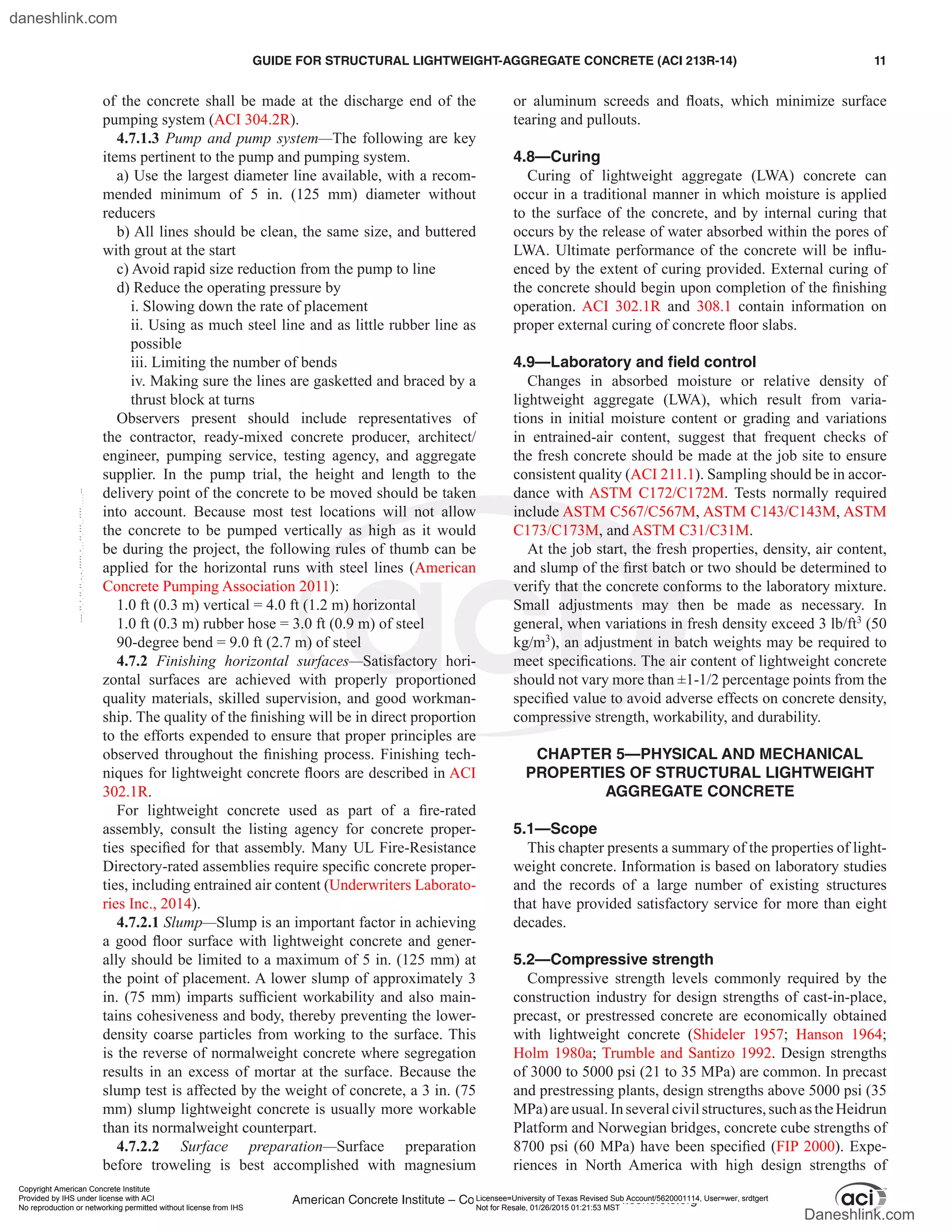 213r 14-guide-for-structural-lightweight-aggregate-concrete | PDF