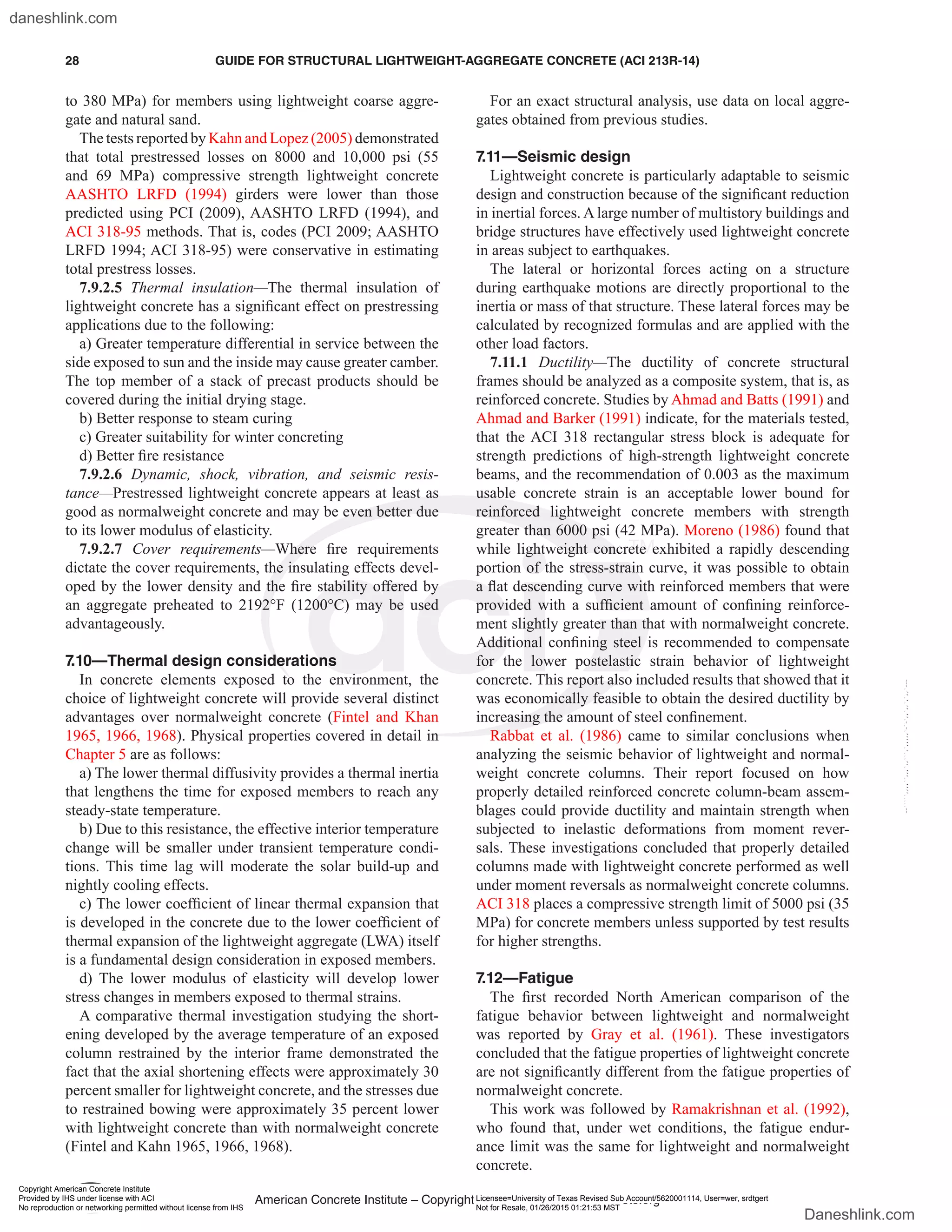 213r 14-guide-for-structural-lightweight-aggregate-concrete | PDF