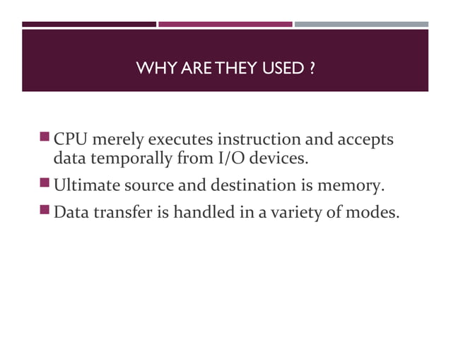Modes Of Transfer in Input/Output Organization | PPT | Computing | Technology & Computing