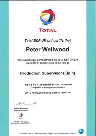 CAMS Production Supervisor Cert | PDF